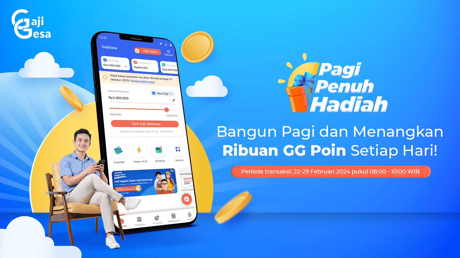 Pagi Penuh Hadiah GajiGesa: Bangun Tidur Raih BONUS GG Poin - GajiGesa