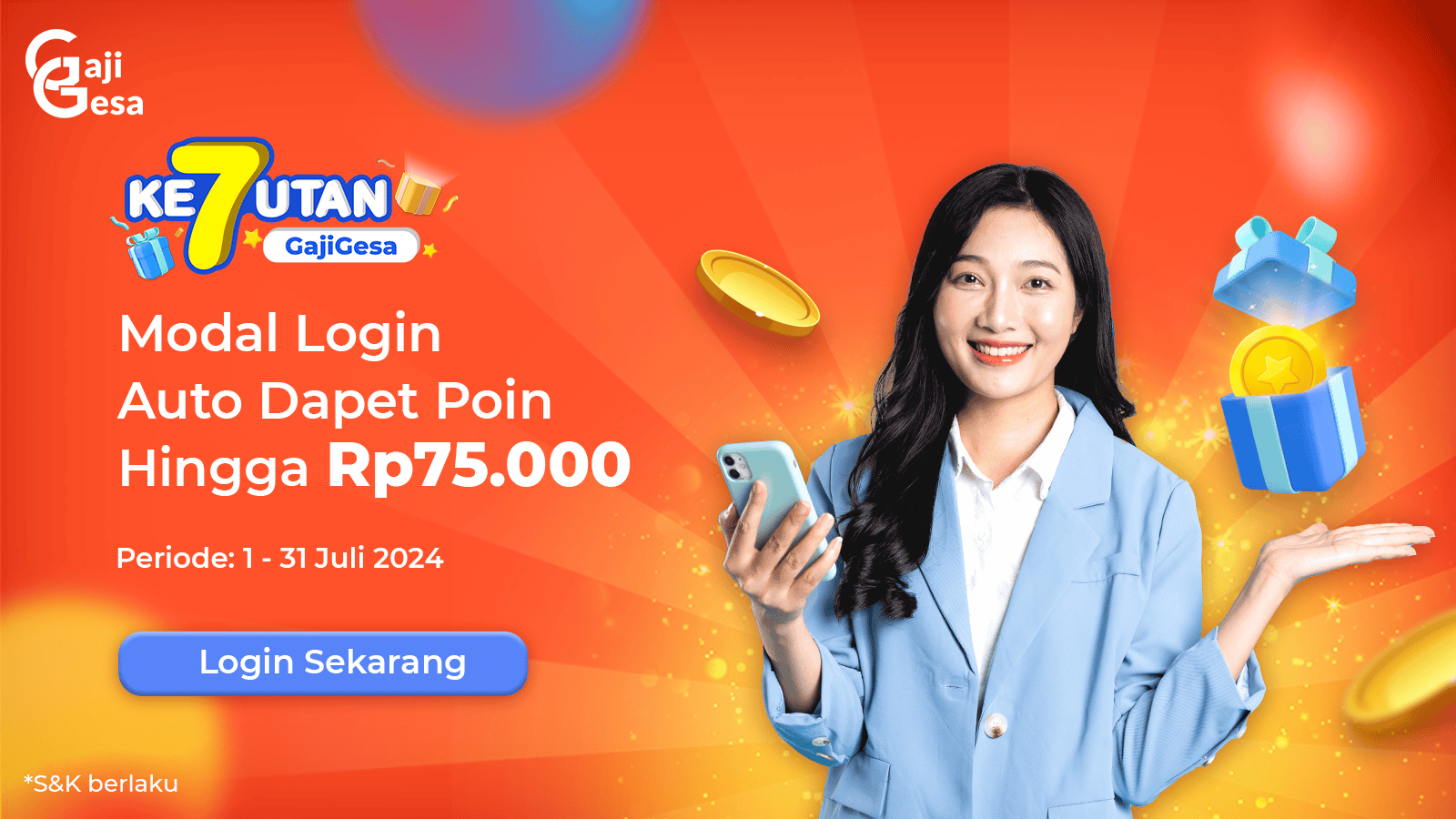 THR GajiGesa Diperpanjang! Raih Bonus Poin s/d 75.000! - GajiGesa